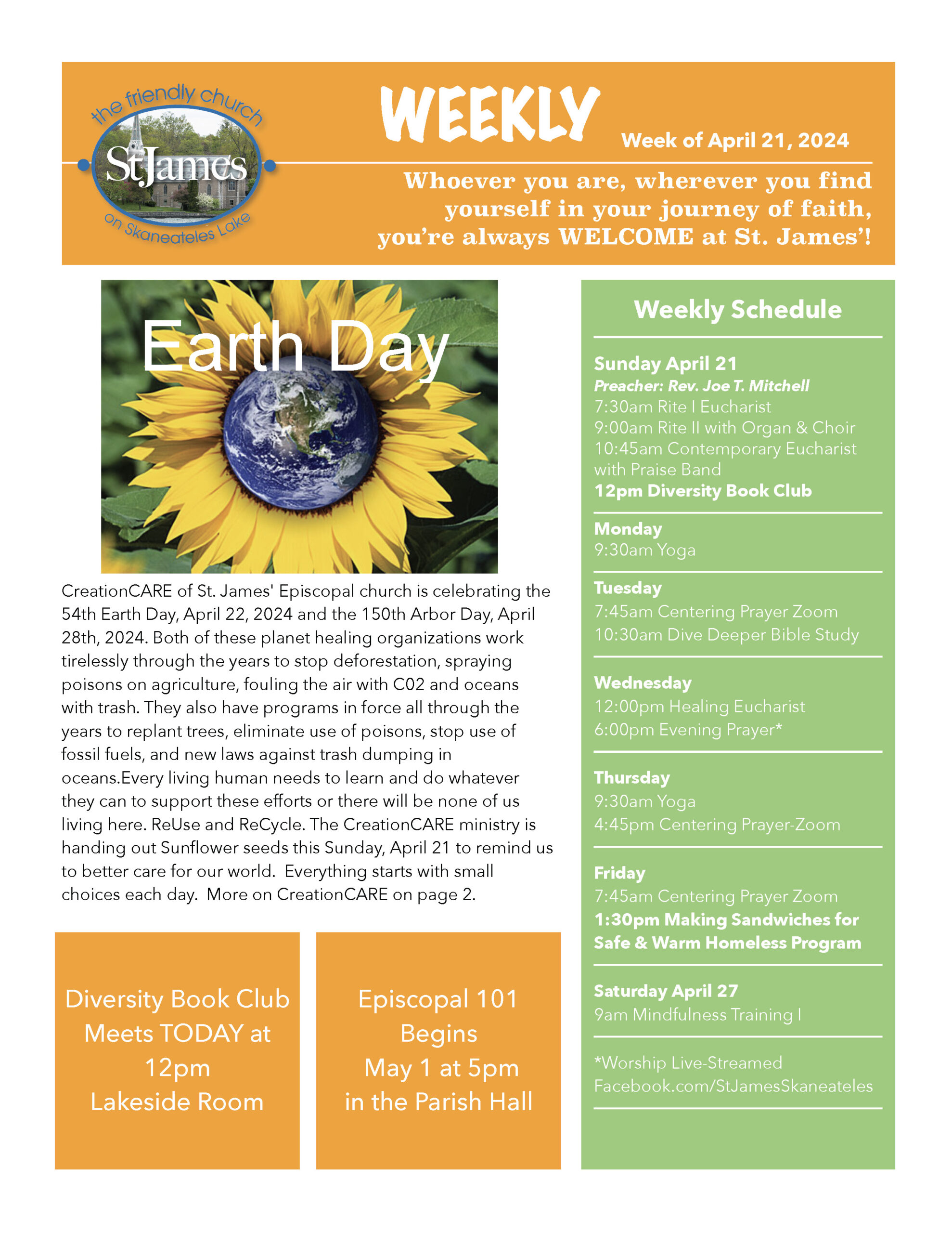 Weekly Newsletter - St. James' Skaneateles